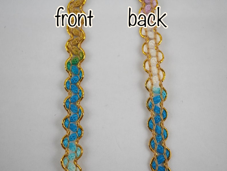 5 Yards Multicolored Rick Rack With Gold Metallic Yellow Rick - Etsy
