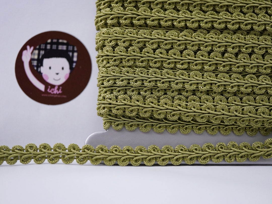 5 Yards 3/8" Olive Drab Green Gimp Braided Trim, Gimp Braid, Braided ...
