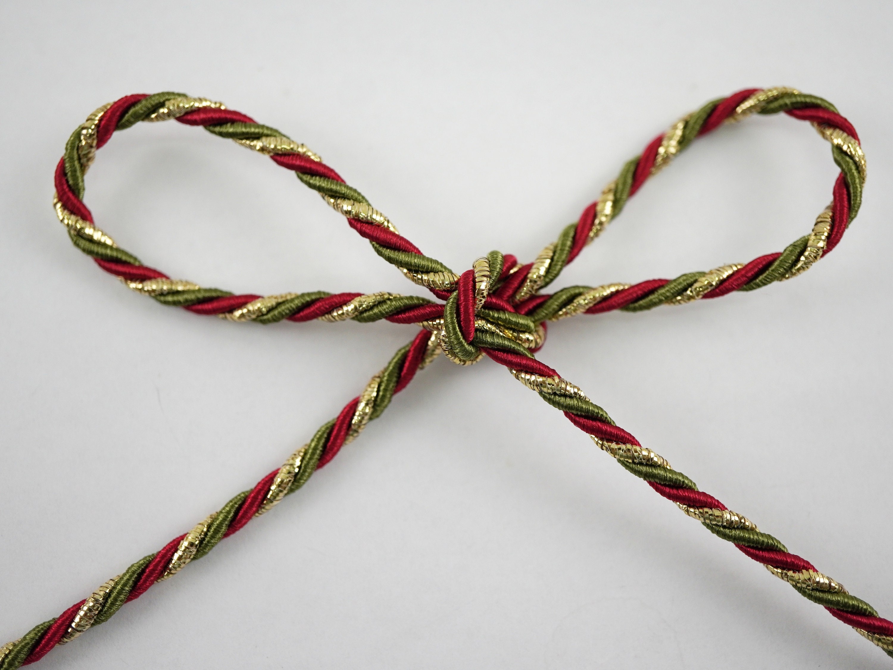 5 Yd 3 Mm. Christmas Cord With Gold Metallic, Christmas Trim, Christmas ...