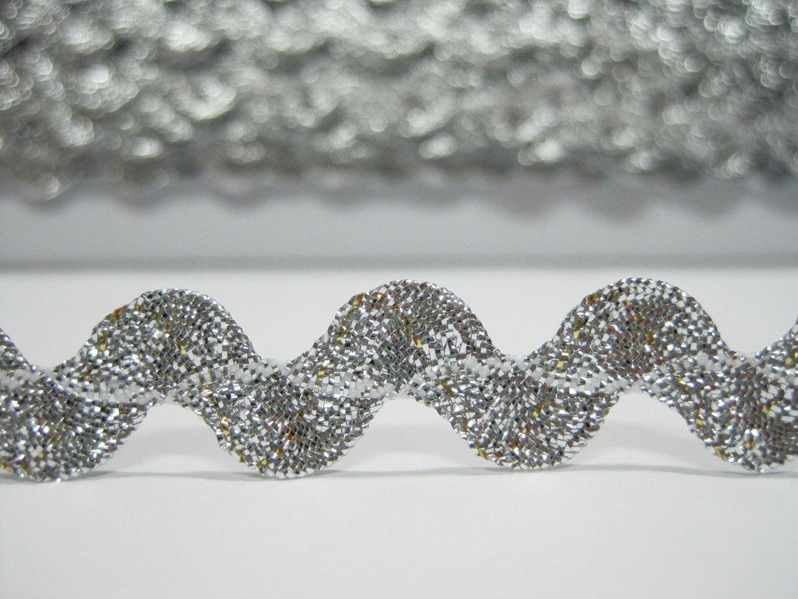 5 Yards 1/2 Silver Metallic Rick Rack Trim Silver Trim | Etsy