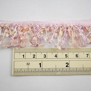 5 Yards Soft Pink Loop Trim, Multicolored Tiny Tassel Trim, Pink Trim ...