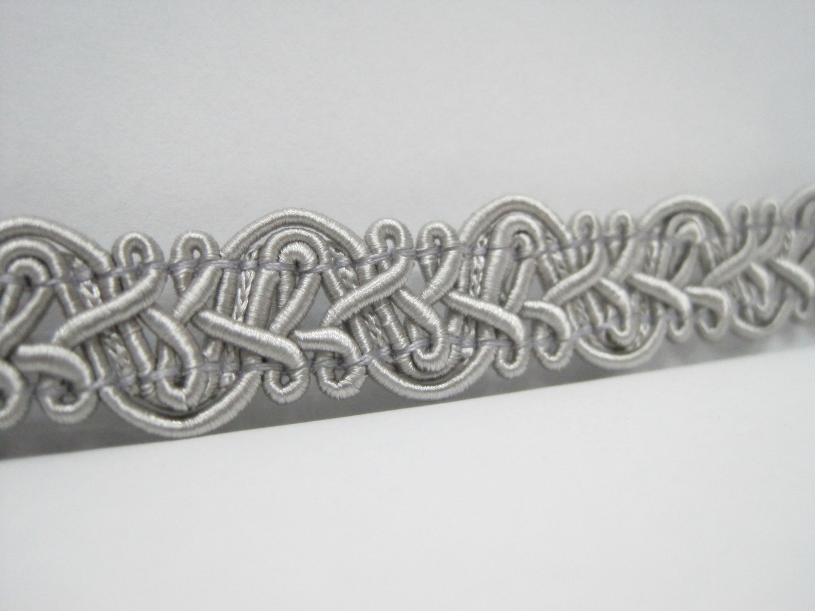 5 Yards 1/2 Silver Braid Trim Silver Gimp Braid - Etsy