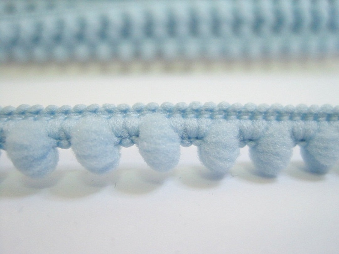 5 Yards Light Blue Pom Pom Trim (pom Size 0.5 Cm), Mini Pom Pom Trim ...