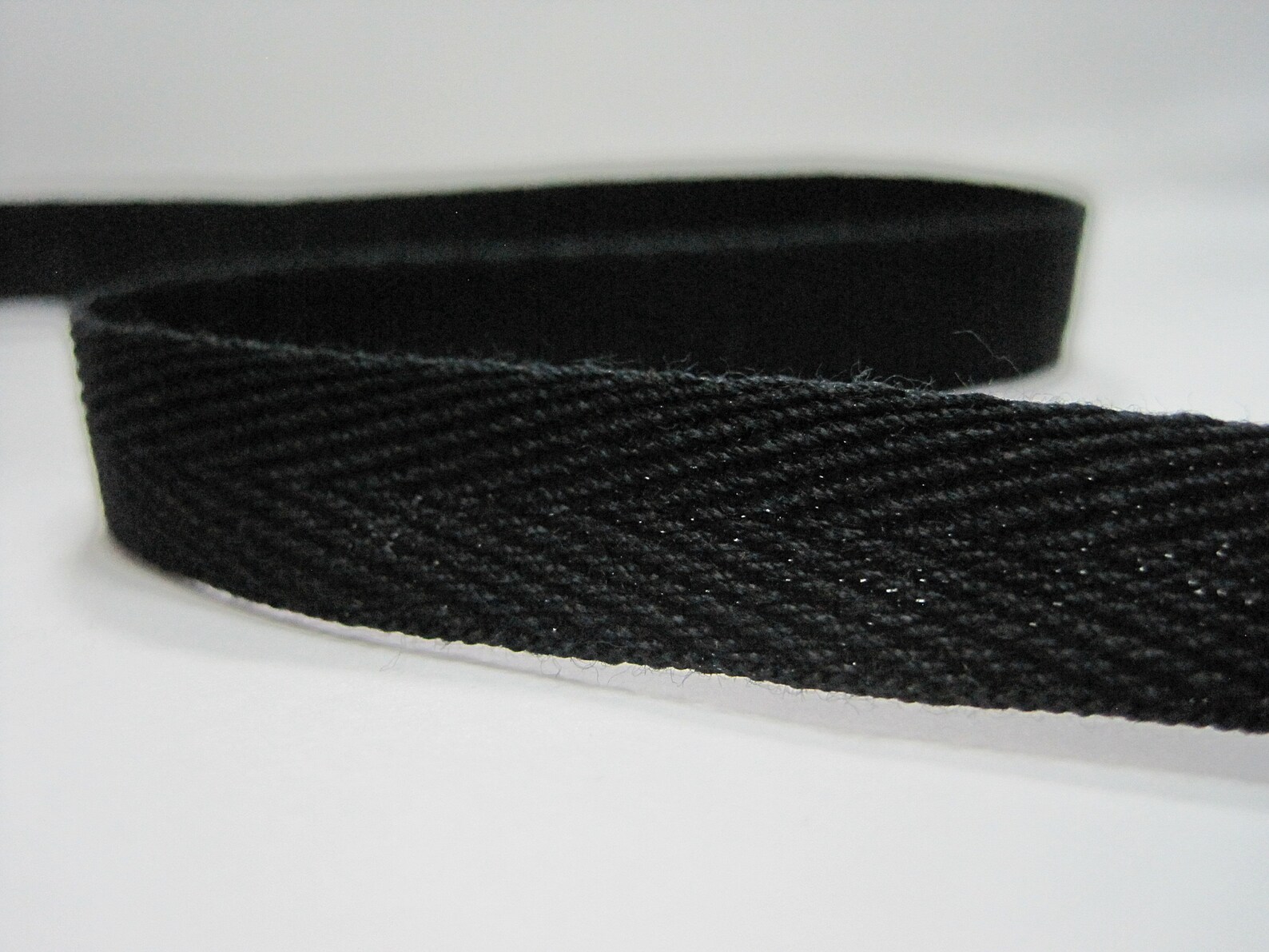 5 Yards 3/8 Black Herringbone Tape, Black Twill Tape, Black Cotton Tape ...