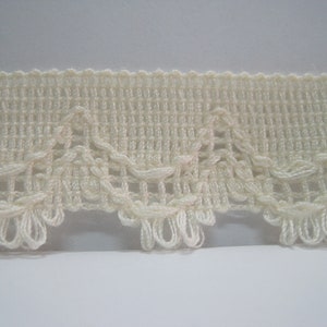 5 Yd 1" Cream Lace Trim, Lace Trim, Crochet Lace Trim, Lace Trim Ribbon ...