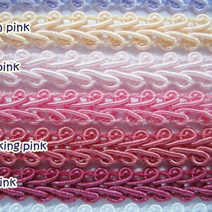 5 Yards 3/16" Hot Pink Gimp Braided Trim, Gimp Braid, Braided Cord ...
