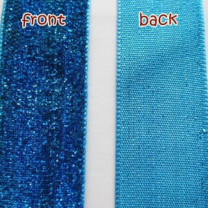 5 Yards 1" Turquoise Glitter Ribbon, Wide Glitter Ribbon, Glitter Yarn ...