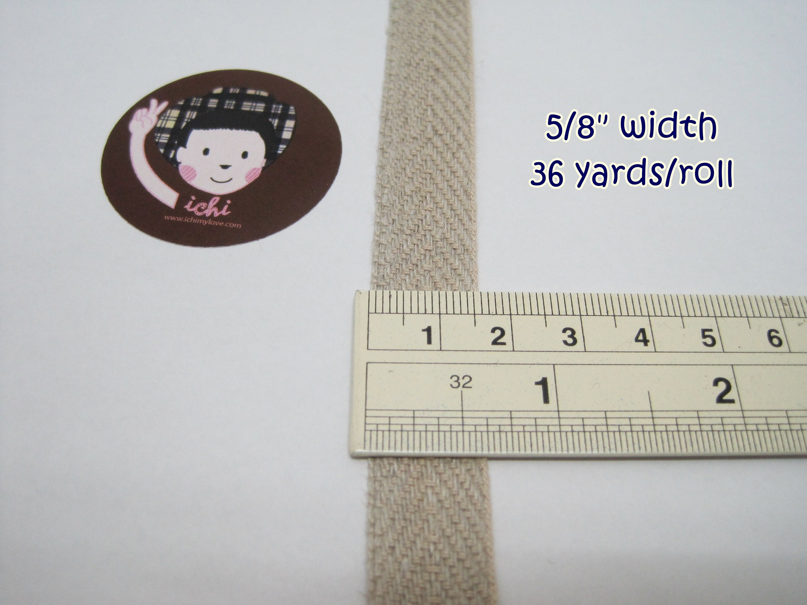 1 Roll Linen Herringbone Tape, Linen Twill Tape, Unbleached Linen Trim ...