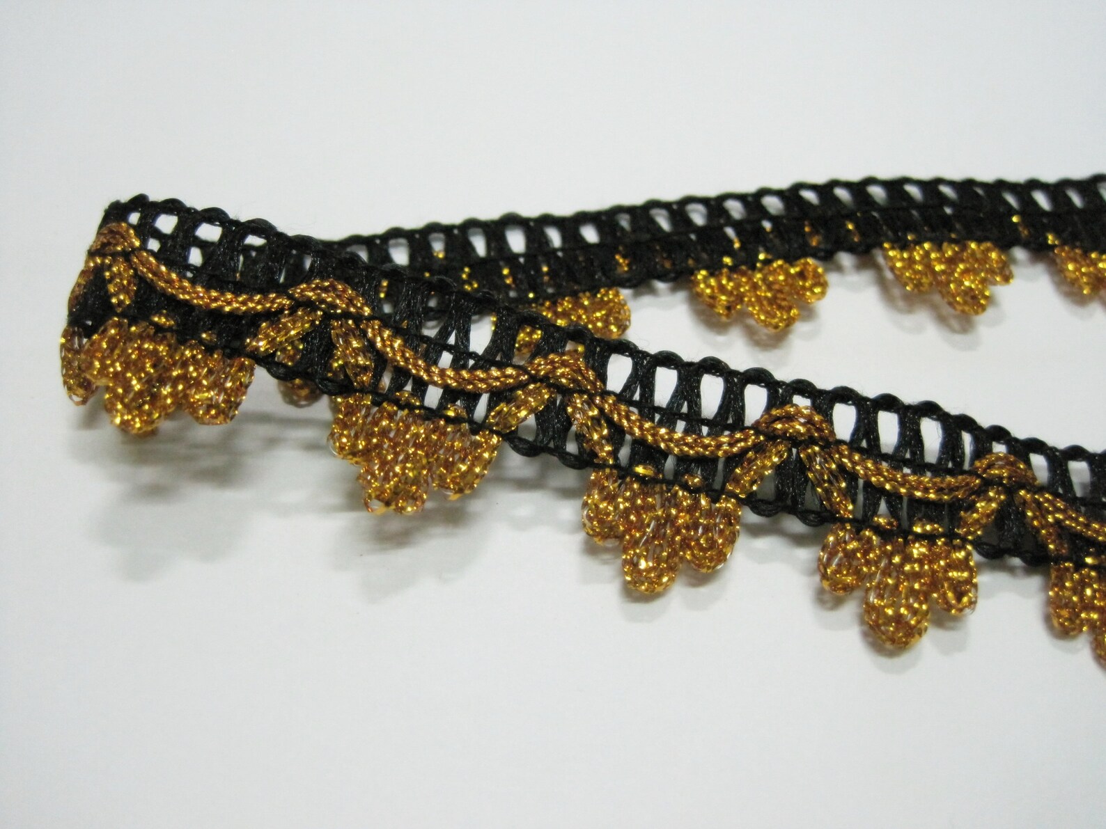 5 Yards 1 Lace Trim Black-gold Lace Trim Wide Lace | Etsy