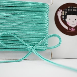 5 Yards 3 Mm Aqua Green Soutache Braid, Braided Cord, Soutache Cord ...
