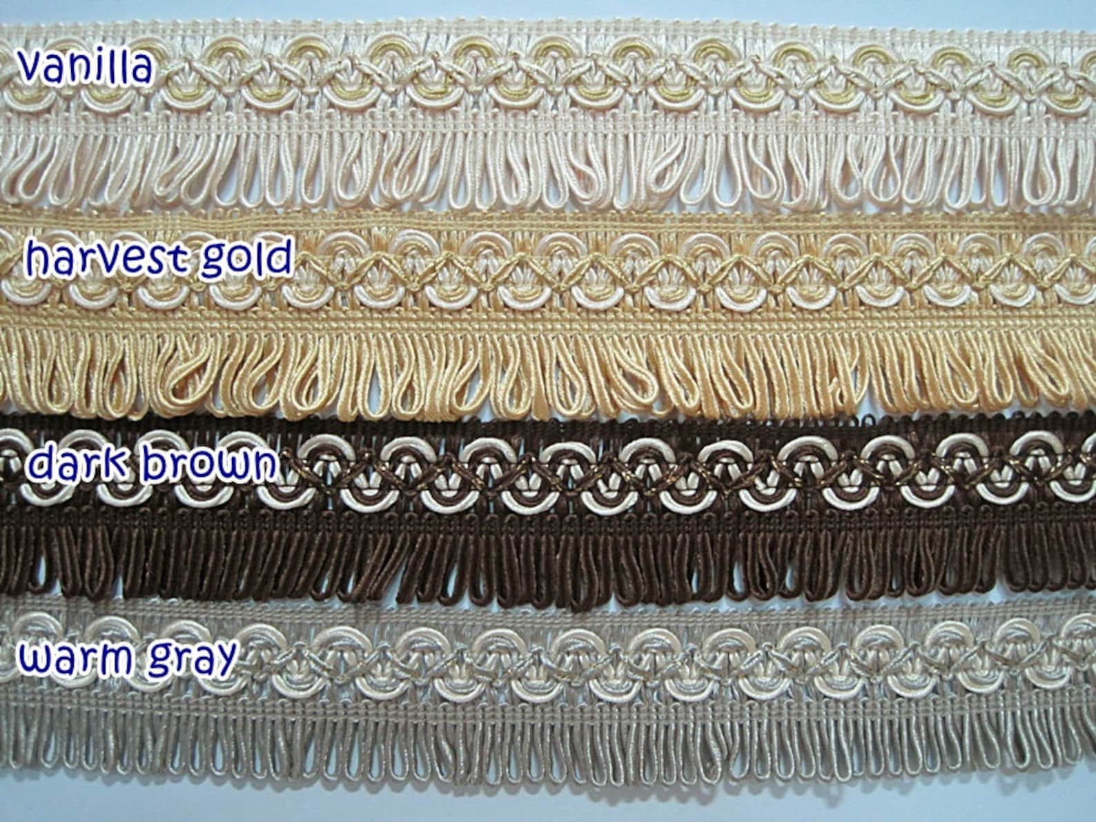 5 Yards Harvest Gold Loop Fringe Tassel Trim Bullion Fringe - Etsy