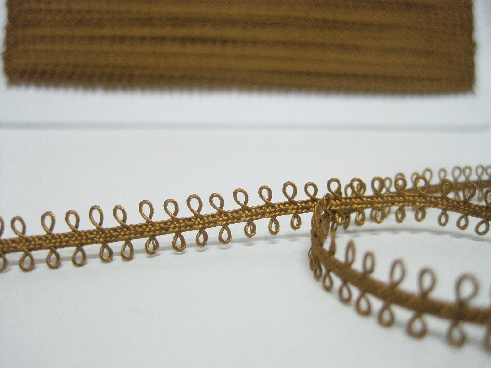 5 Yards Golden Brown Picot Trim, Picot Edge Trim, Picot Edge Ribbon ...