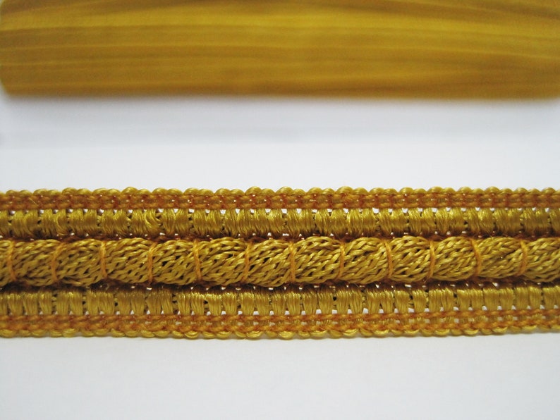 5 Yards Classic Gold Braided Trim, Gimp Braid, Braided Cord, Gimp Cord ...