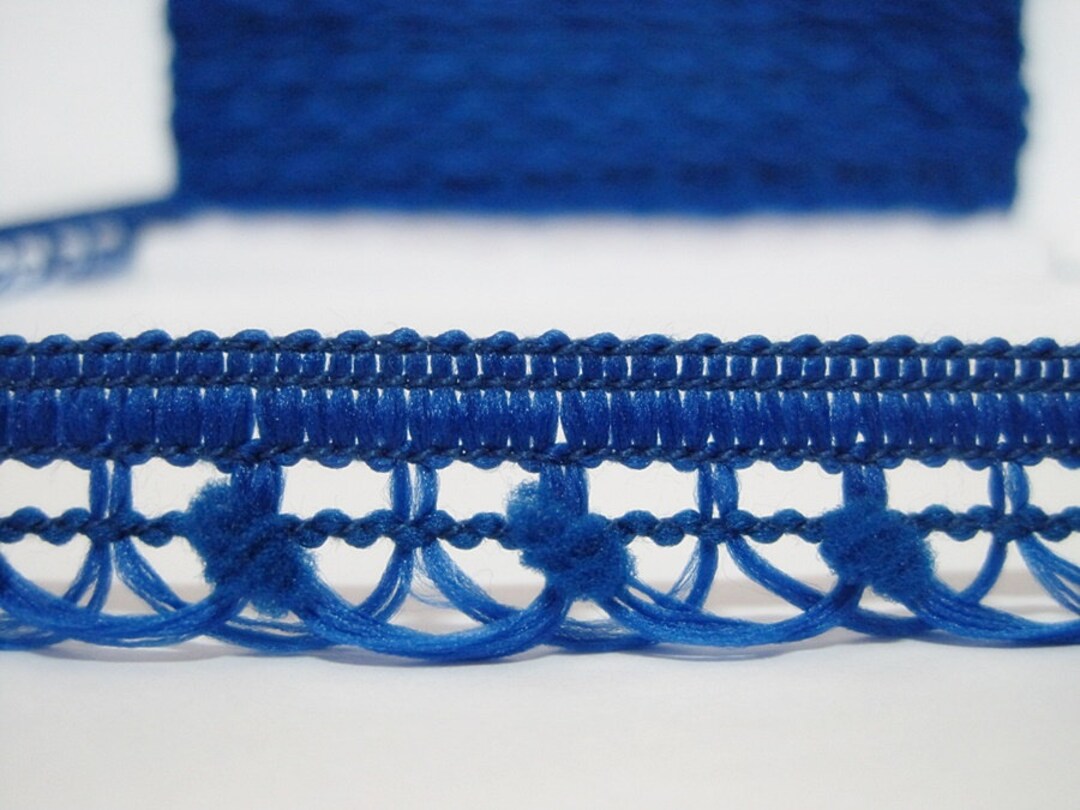 5 Yards Royal Blue Looped Braid, Loop Trim, Blue Loop Trim, Lace Trim ...