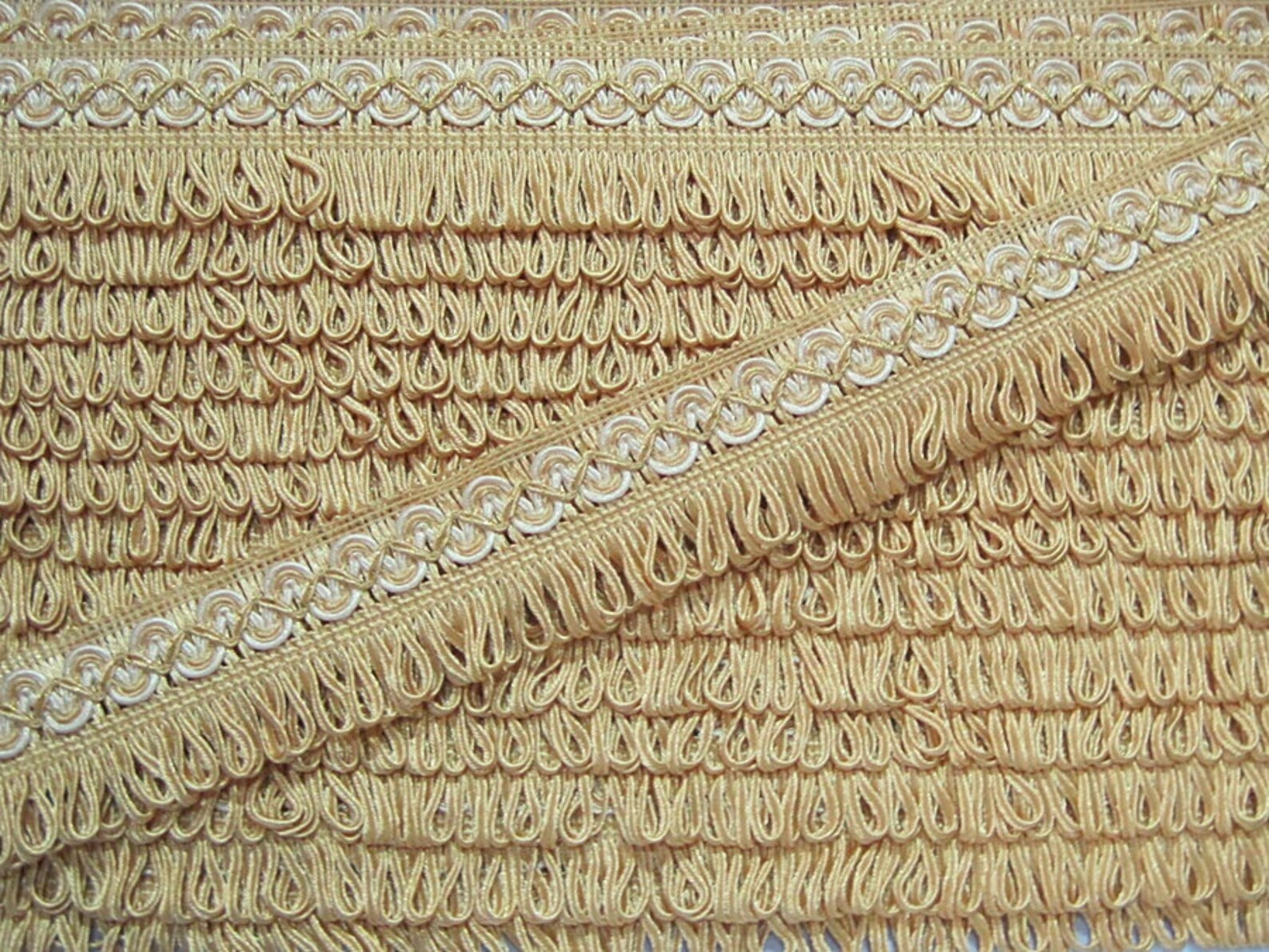 5 Yards Harvest Gold Loop Fringe Tassel Trim Bullion Fringe - Etsy