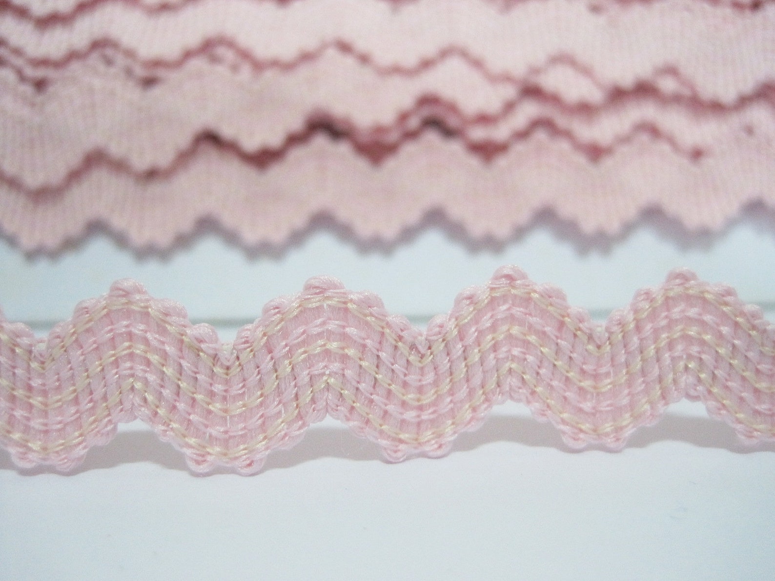 5 Yards Soft Pink Elastic Rick Rack Trim Elastic Trim Ric - Etsy