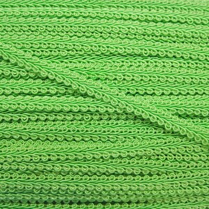5 Yards 3/16" Lime Green Gimp Braided Trim, Gimp Braid, Braided Cord ...