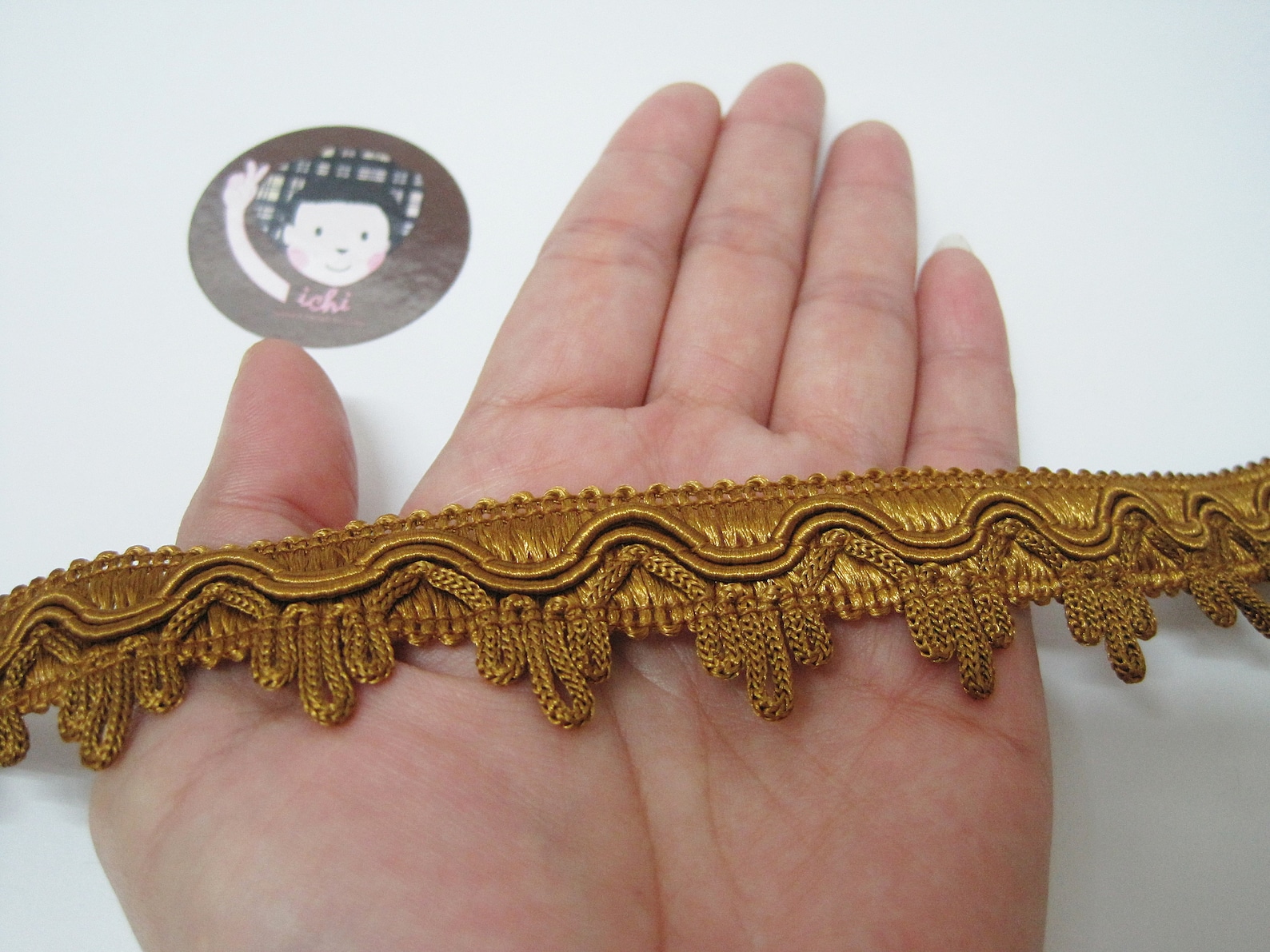 5 Yards Brown Scalloped Loop Fringe, Vintage Lace, Loop Trim, Looped ...