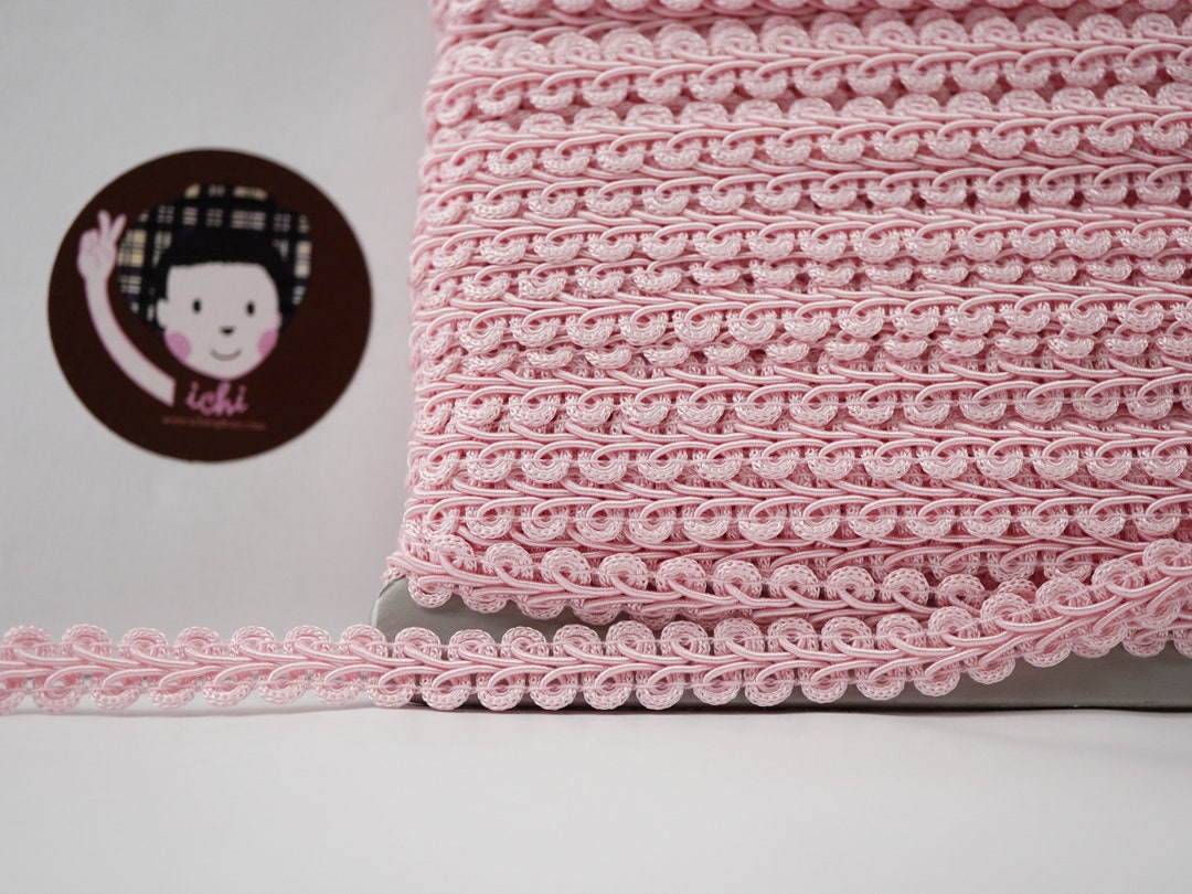 5 Yards 3/8" Sweet Pink Gimp Braided Trim, Gimp Braid, Braided Cord ...