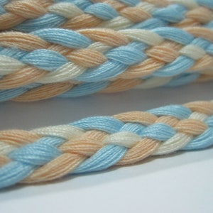 5 Yards Braided Trim, Multicolored Trim, Flat Braided Cord, Braided ...