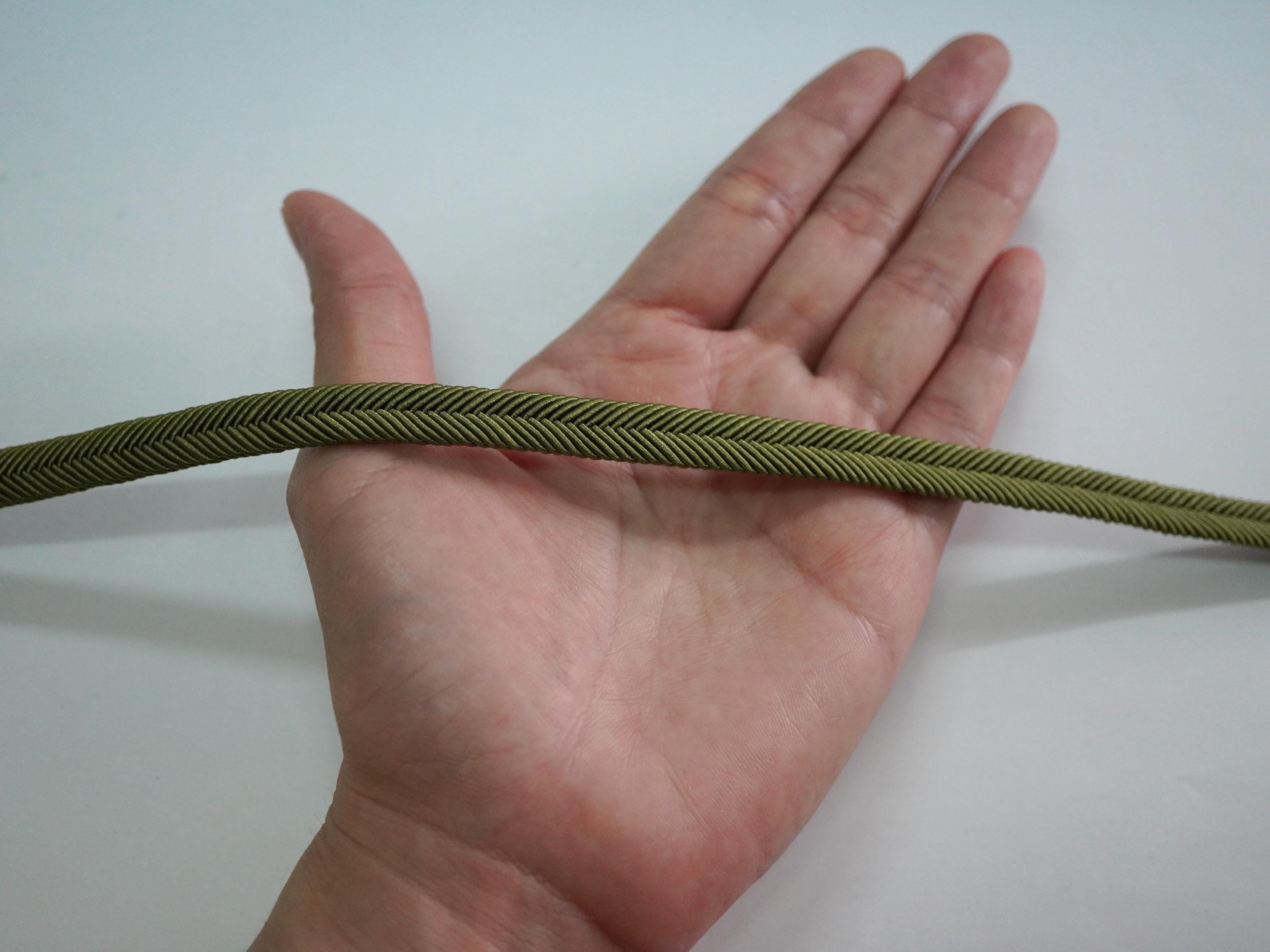5 Yards 10 Mm Olivine Green Soutache Cord, Soutache Braid, Shiny Cord ...