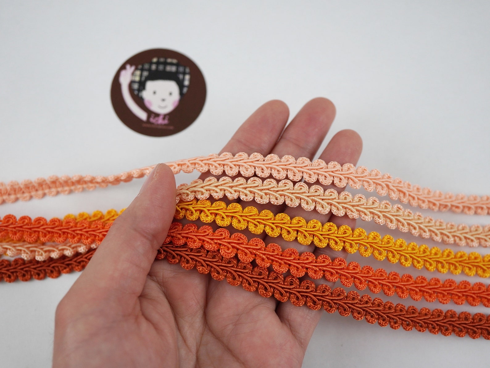 5 Yards 3/8 Orange-red Gimp Braided Trim Gimp Braid - Etsy