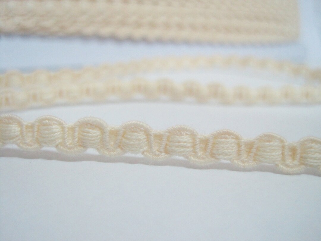 5 Yards 100% Cotton Braided Trim, Cotton Trims, Unbleached Cotton Trim ...