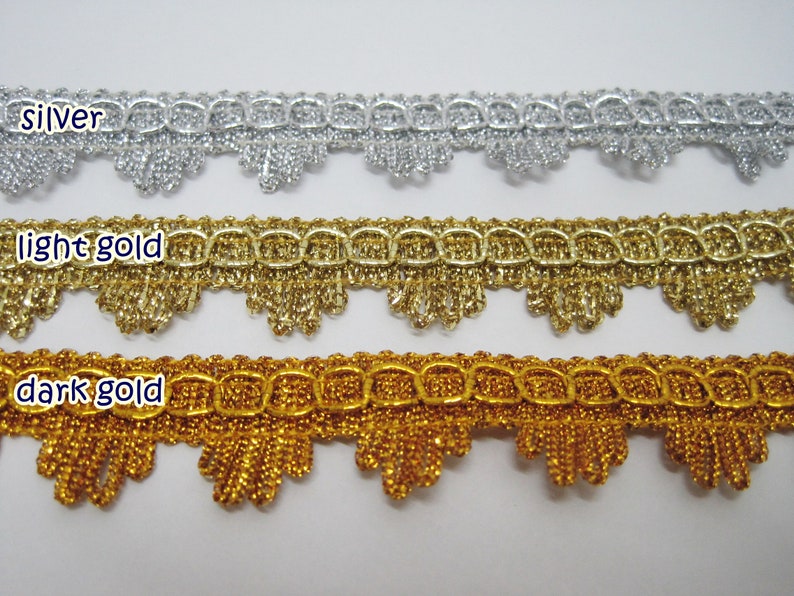 5 Yards 7/8 Dark Gold Metallic Lace Gold Lace Gold - Etsy