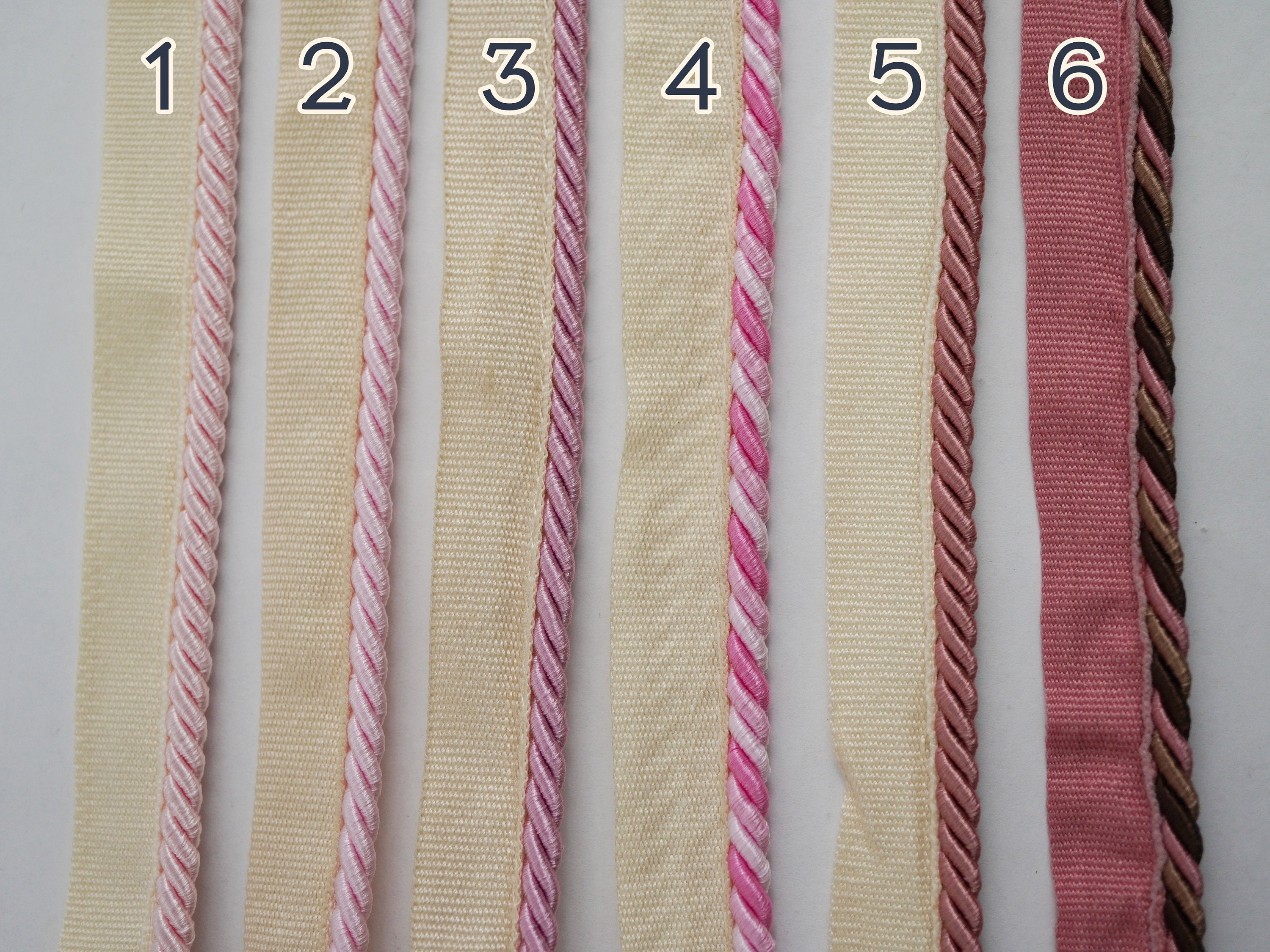 5 Yards Pink Lip Cord Piping, Pink Lip Cord, Edge Piping, Decorative ...