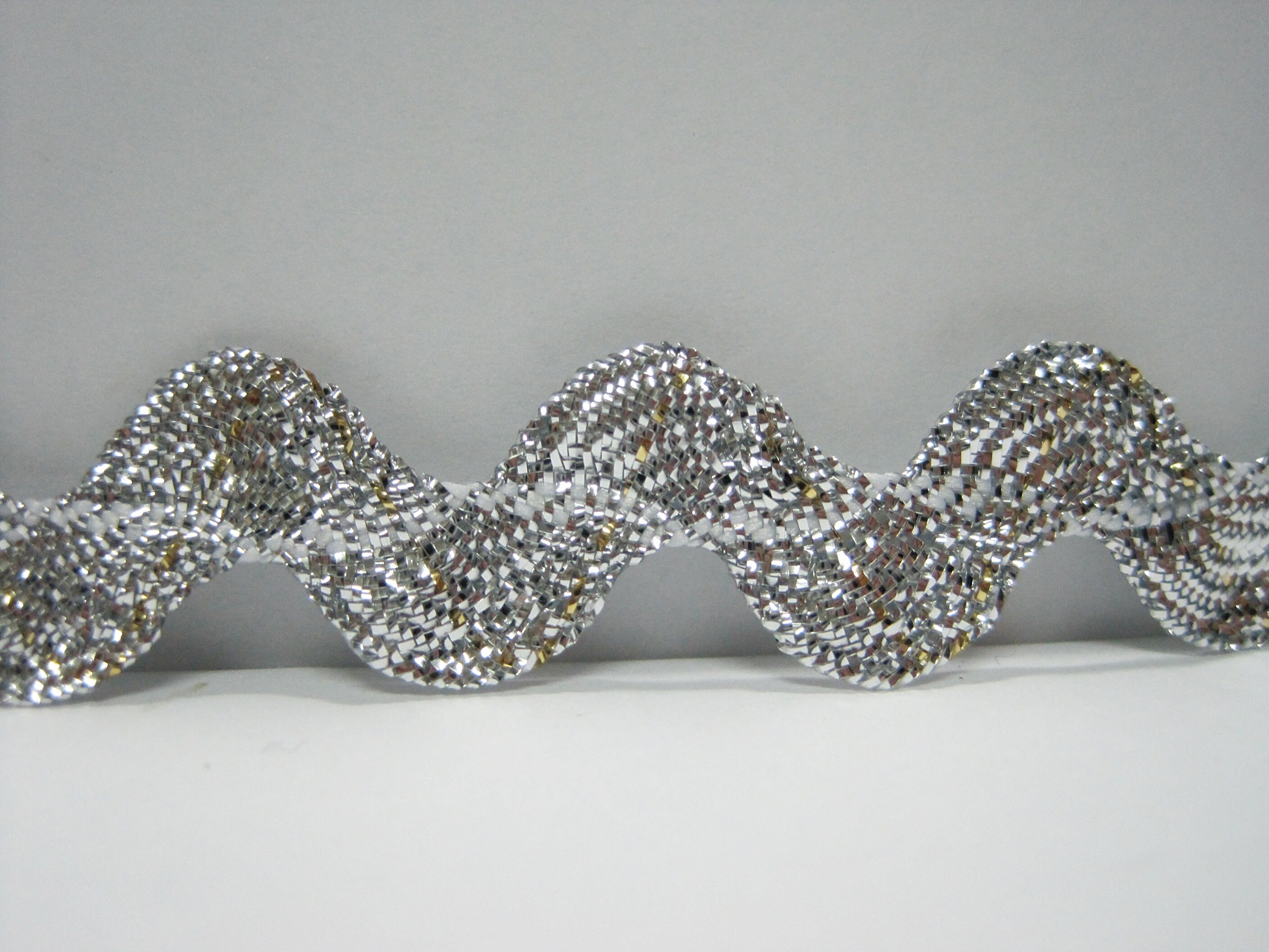 5 Yards 1/2" Silver Metallic Rick Rack Trim, Silver Trim, Ric Rac Trim ...