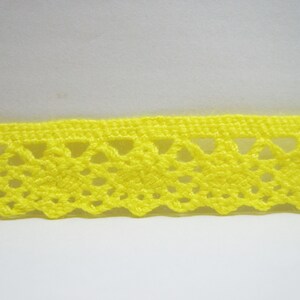 5 Yards 3/8" Yellow Crochet Lace Trim, Lace Trim, Crochet Lace Trim ...