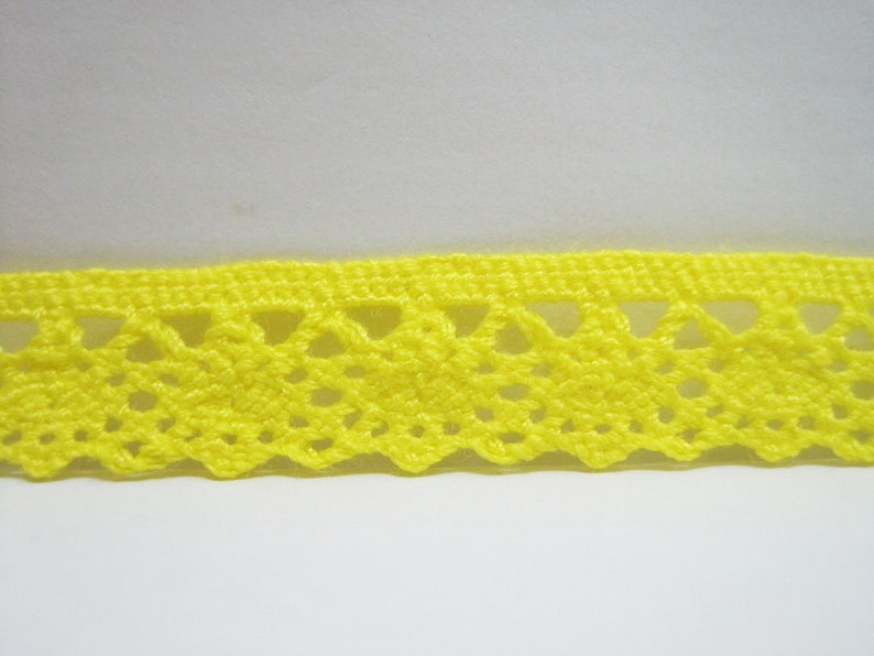 5 Yards 3/8" Yellow Crochet Lace Trim, Lace Trim, Crochet Lace Trim ...