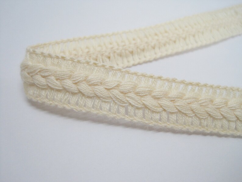 5 Yards 100% Cotton Braided Trim, Cotton Trims, Unbleached Cotton Trim ...