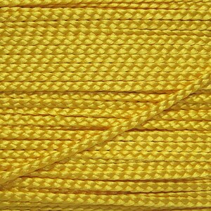 5 Yards 1/4" Braided Cord, Bright Yellow Cord, Flat Braided Cord, Flat ...