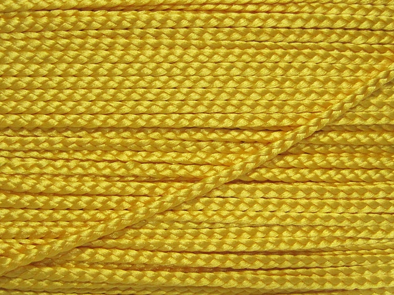 5 Yards 1/4" Bright Yellow Braided Cord - Etsy