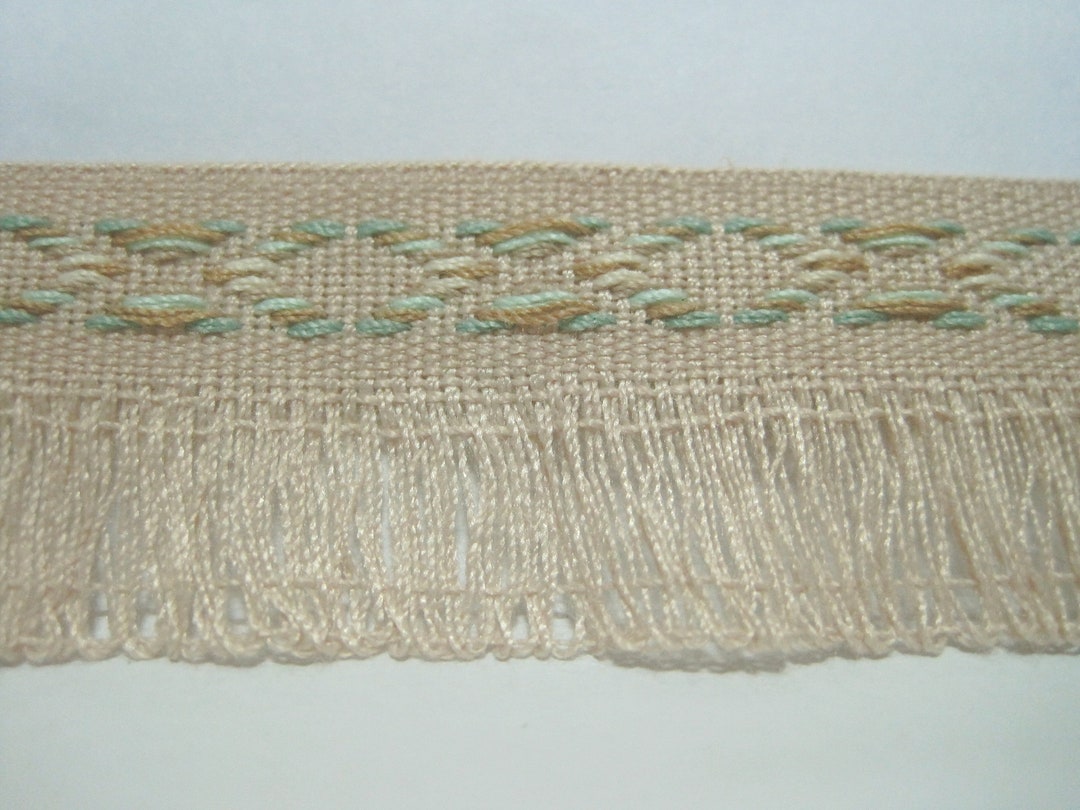 5 Yards Beige Boho Loop Trim, Brown Trim, Tassel Trim, Wholesale Trim ...