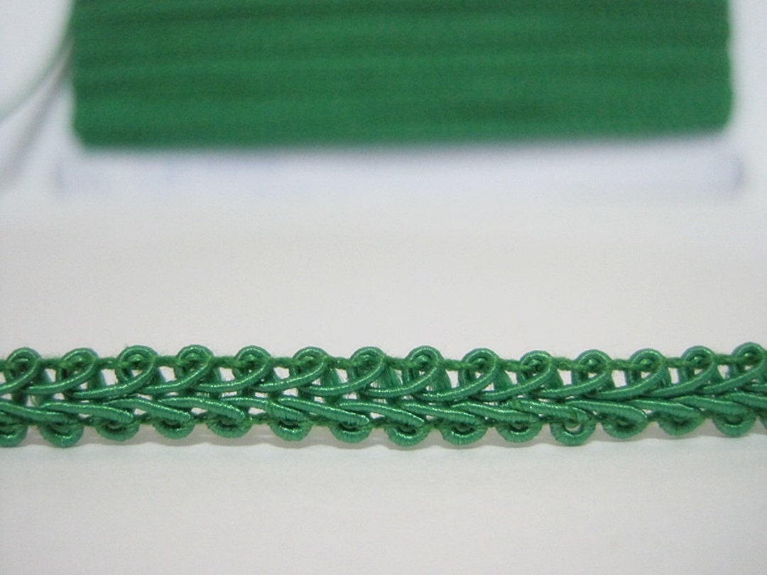 5 Yards 3/16" Green Gimp Braided Trim, Gimp Braid, Braided Cord ...