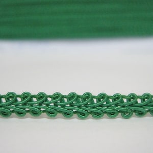5 Yards 3/16" Green Gimp Braided Trim, Gimp Braid, Braided Cord ...
