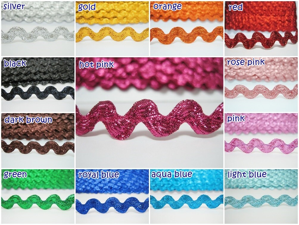 1 Pack 36 Yards Metallic Rick Rack Trim Wholesale Rick - Etsy