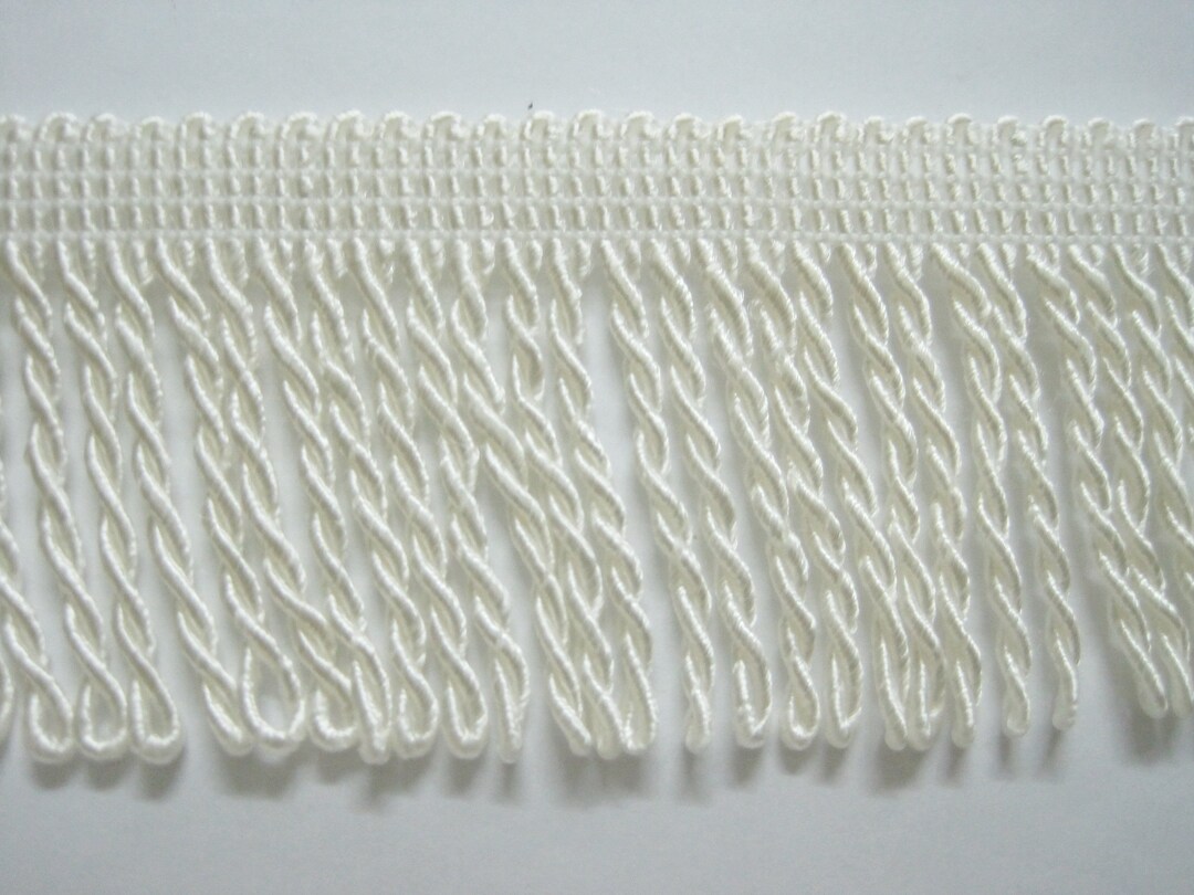 5 Yards Off-white Bullion Fringe, Bullion Trim, Twisted Rope, Drapery ...