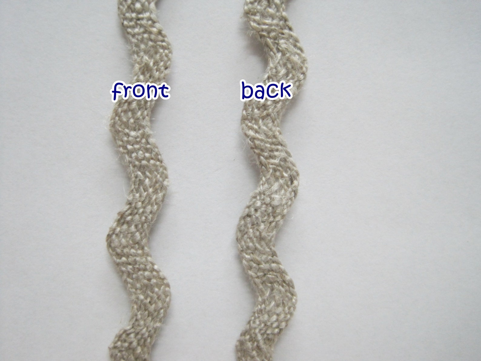 5 Yards 3/8" Linen Rick Rack, Linen Trim, Linen Ribbon, Linen Lace Trim ...