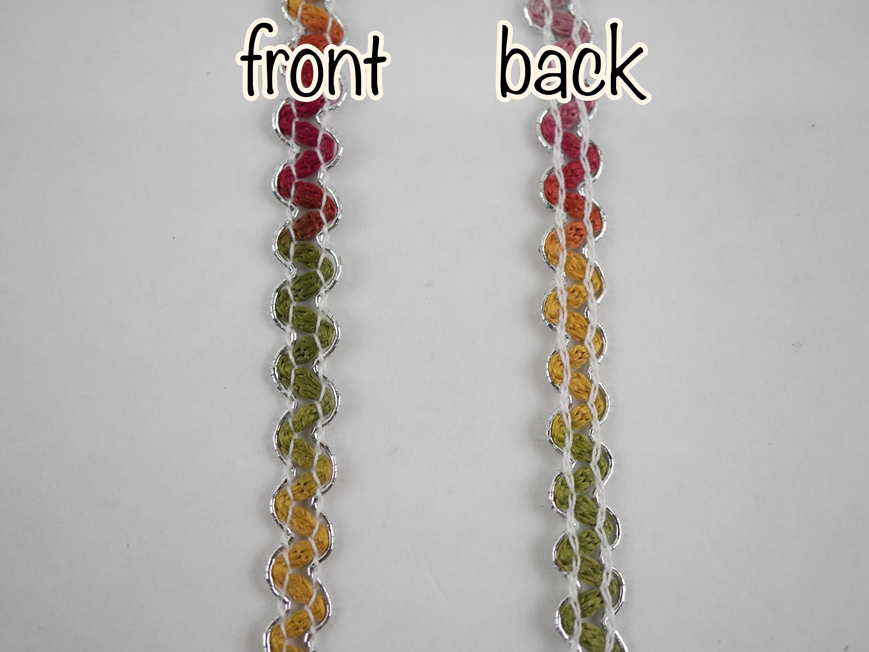 5 Yards Multicolored Rick Rack With Silver/gold Metallic, Rainbow Rick ...