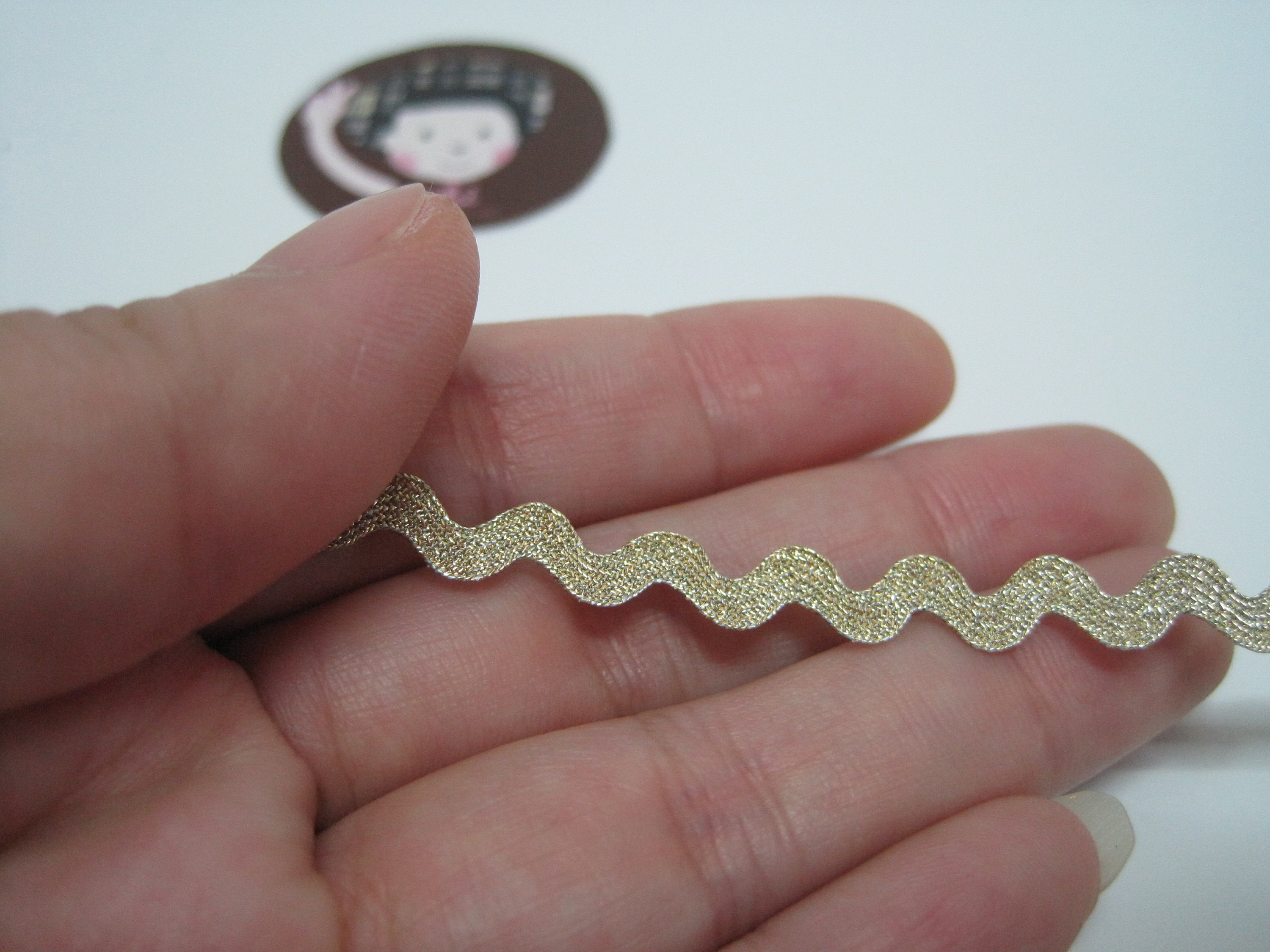 5 yards Light Gold Metallic Rick Rack Gold Trim Gold Rick | Etsy