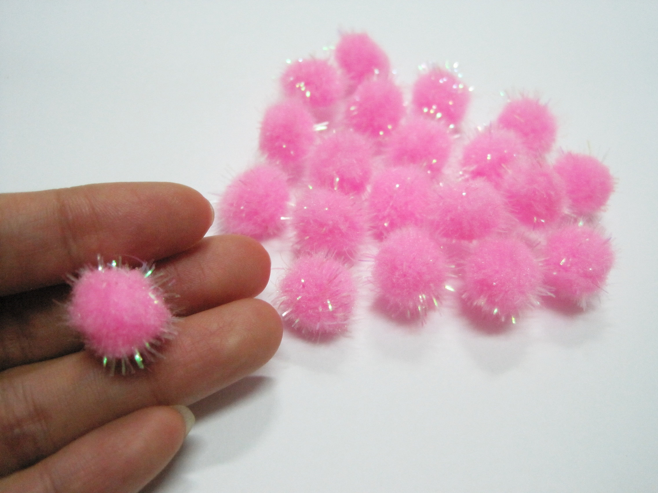 20 pcs 3/8 Pom Pom Pink pom poms wholesale pom poms | Etsy