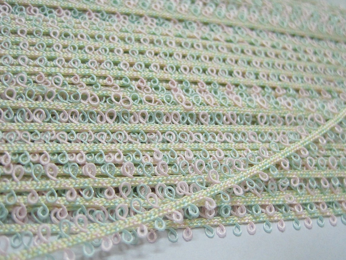 5 Yards 2-tone Pink-green Picot Trim Picot Edge Trim Picot - Etsy