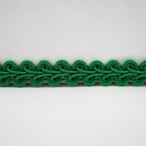 5 Yards 3/8" Pine Green Gimp Braided Trim, Gimp Braid, Braided Cord ...