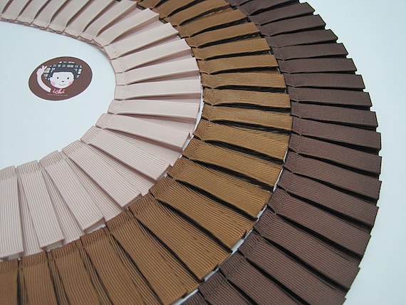 1 Yd 2 Brown Grosgrain Box Pleated Trim Box Pleated | Etsy