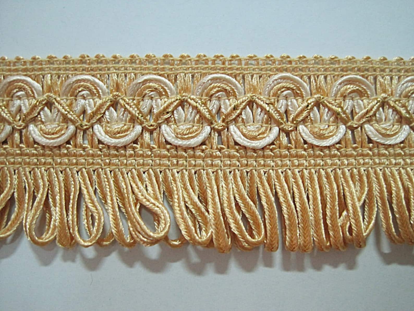 5 Yards Harvest Gold Loop Fringe Tassel Trim Bullion Fringe - Etsy