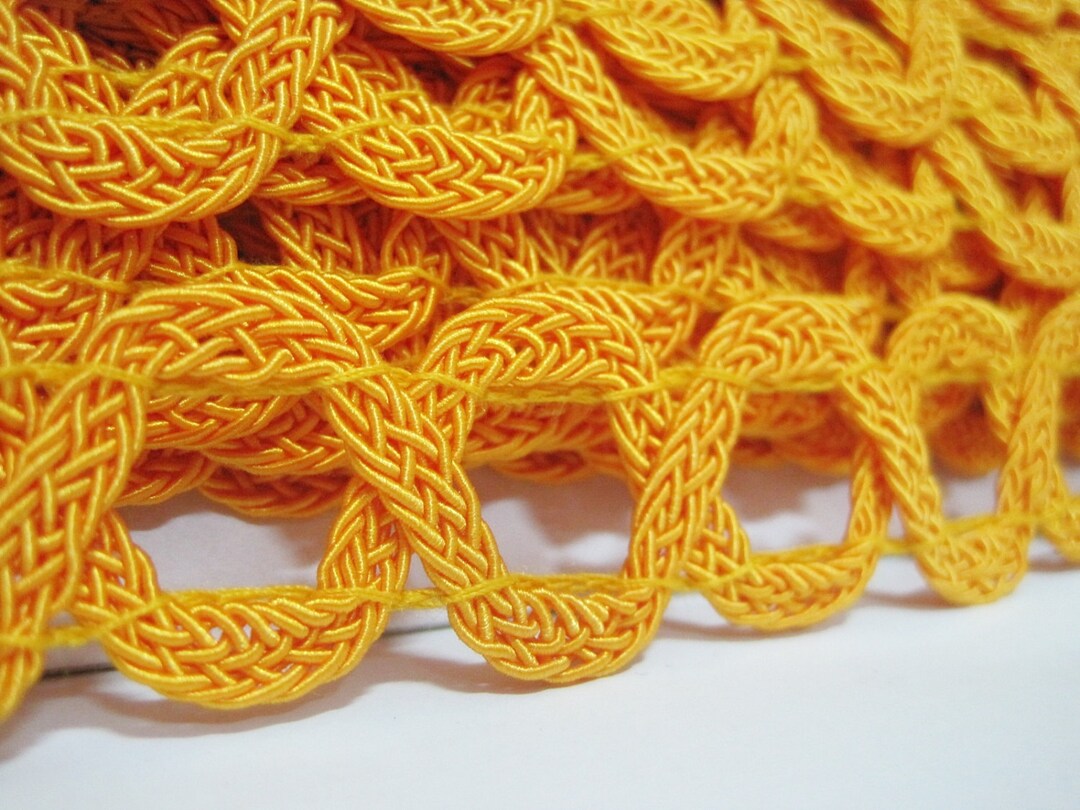 5 Yards of Orange Wide Braided, Wholesale Trim, Bag Handle, Headband ...