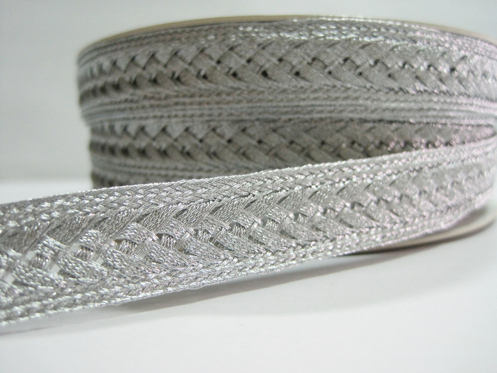 5 Yards 9/16 Silver Metallic Braid Gold Lace Silver | Etsy